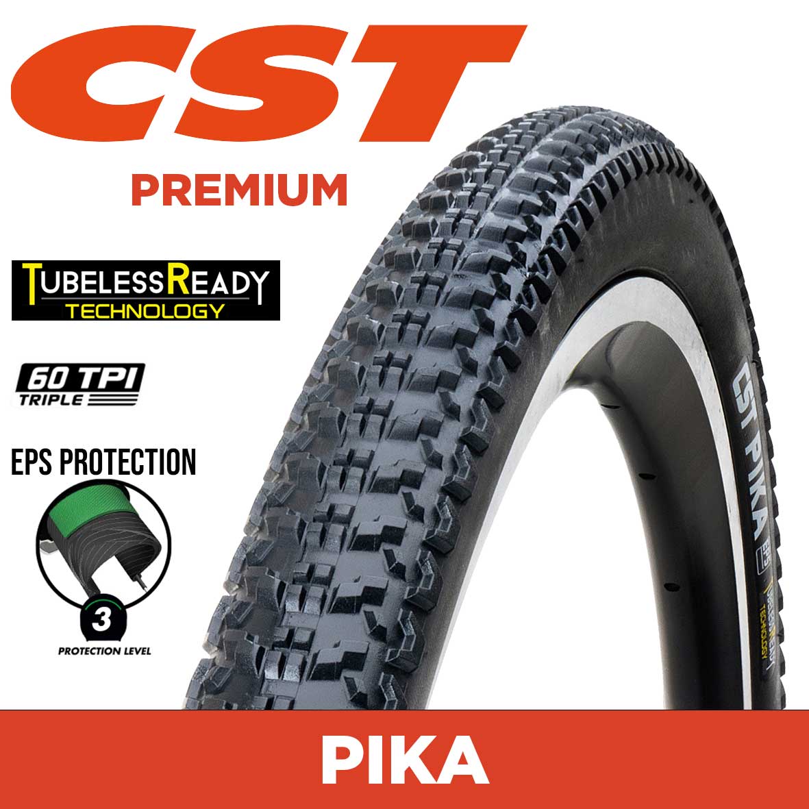 Cst Pika 700X38 Gravel Tyres - Foldable Eps Tr Technology – Bike Blvd