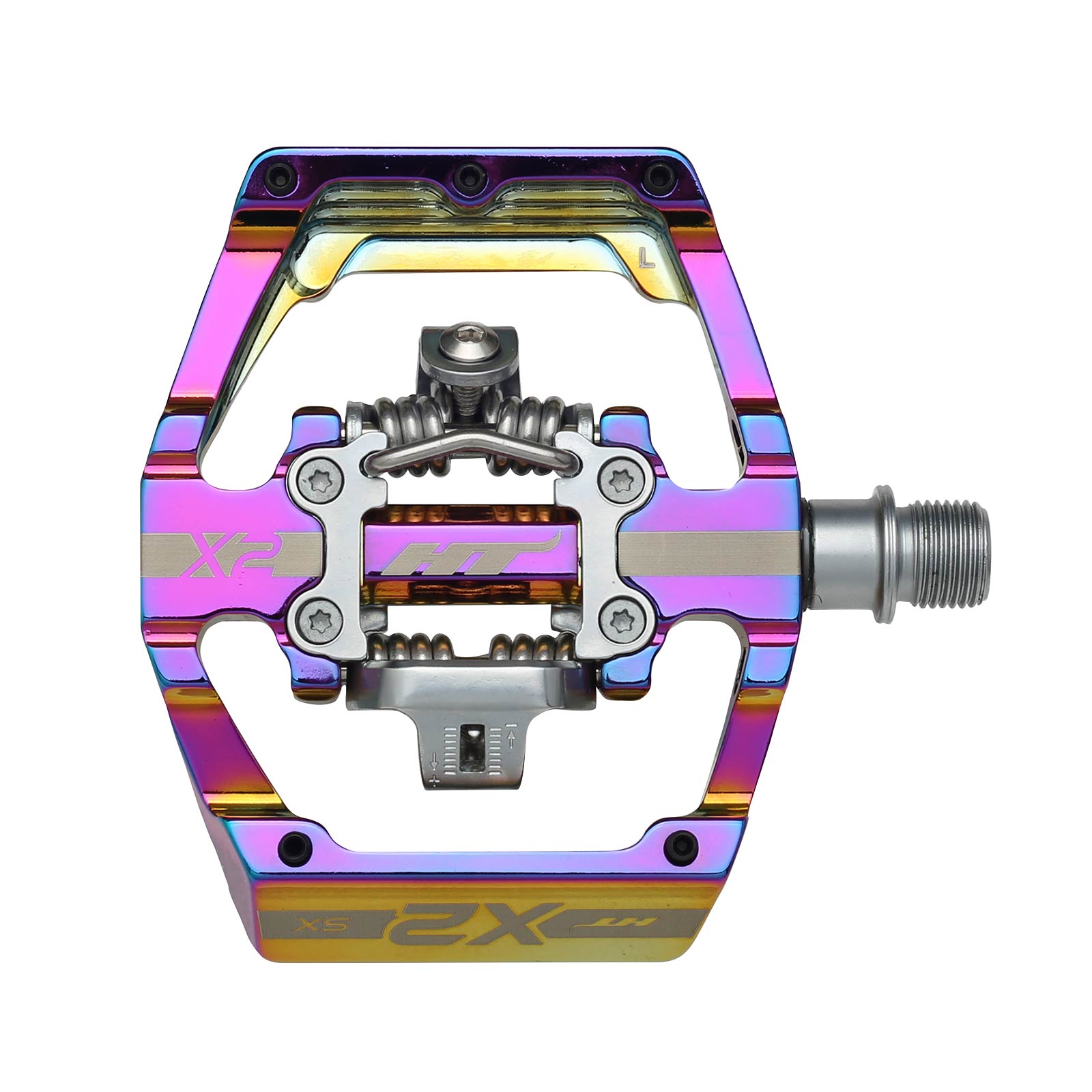 Ht X2-SX Pedals (Alloy / CNC CRMO) - Oil Slick – Bike Blvd