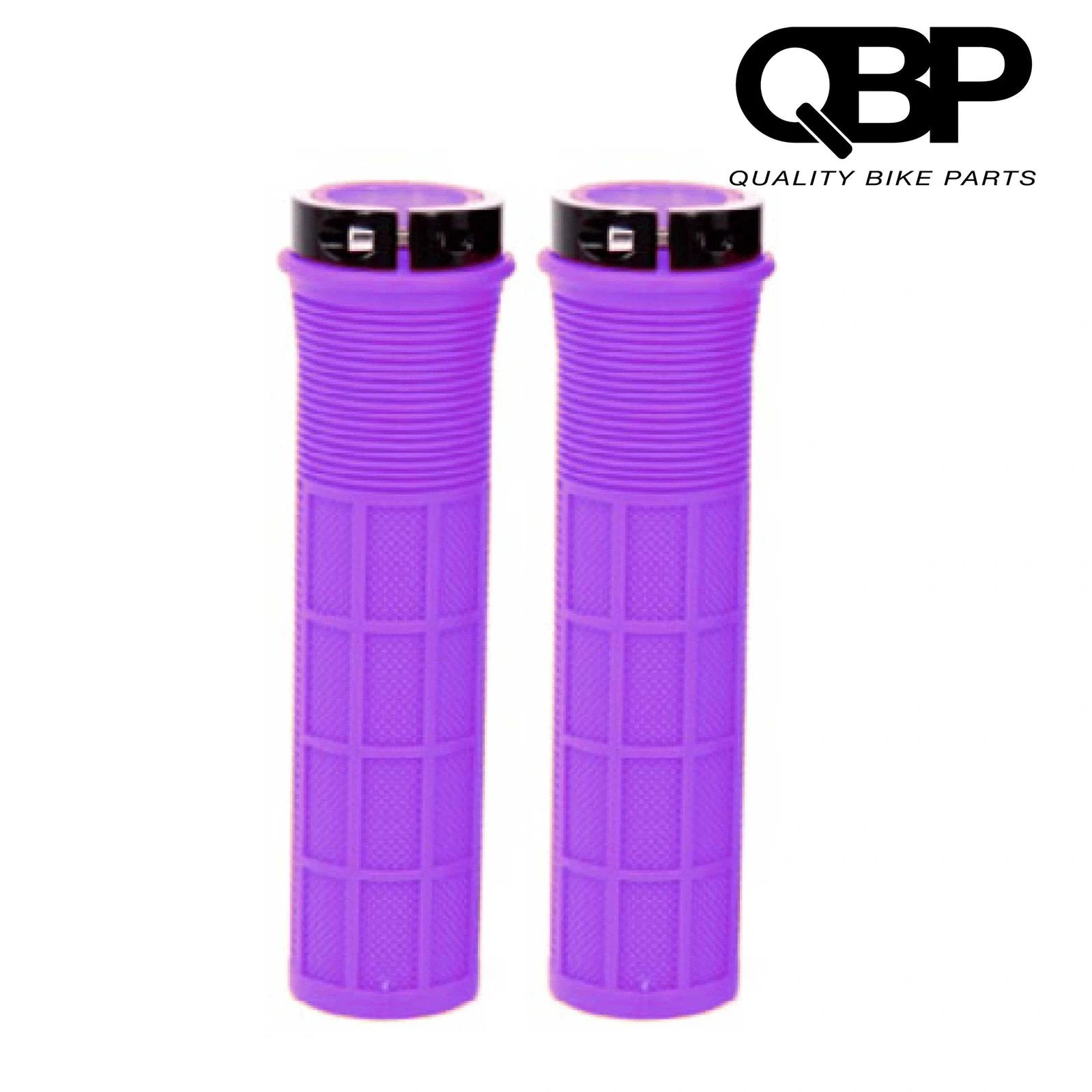 Qbp Lockon Purple Mtb Flatbar Grips - Durable Grip Accessories – Bike Blvd