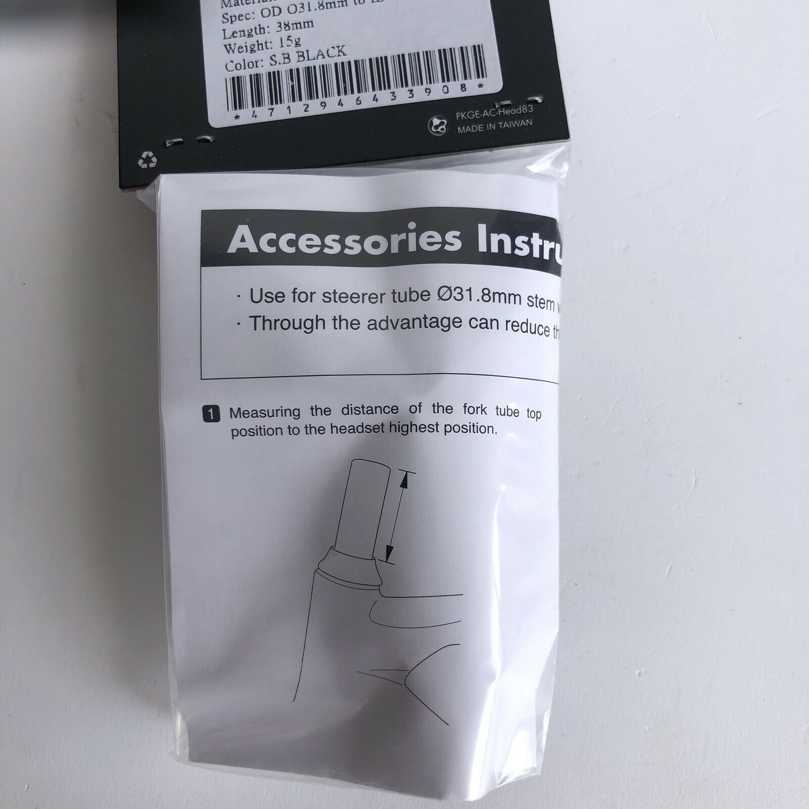 31.8mm to 28.6mm (1 1/4" to 1 1/8") Stem Adapter Adaptor Shim Tube Ste ...