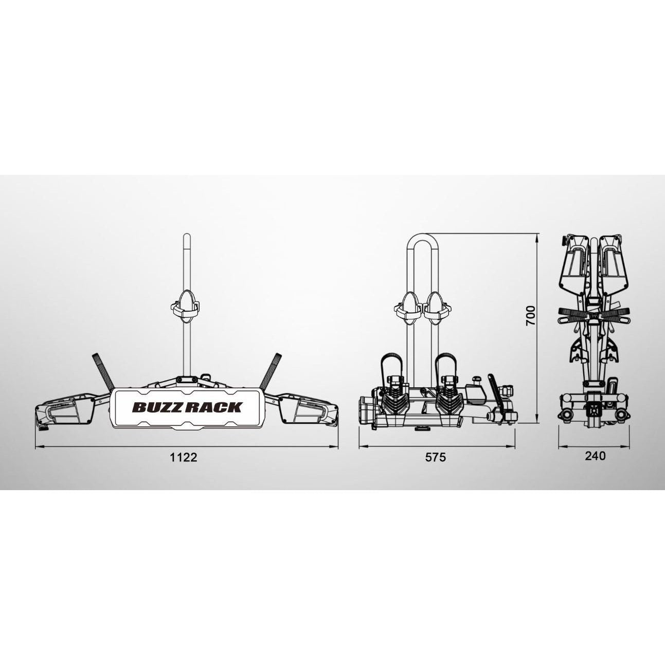BUZZRACK Eazzy 2 Tow Ball Bike Rack - 2 Bike Platform – Bike Blvd