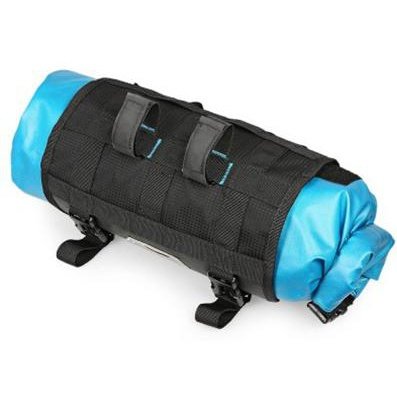SAHOO Bike Packing Handlebar Roll Bag - Blue/Black Waterproof 7L Velcr ...