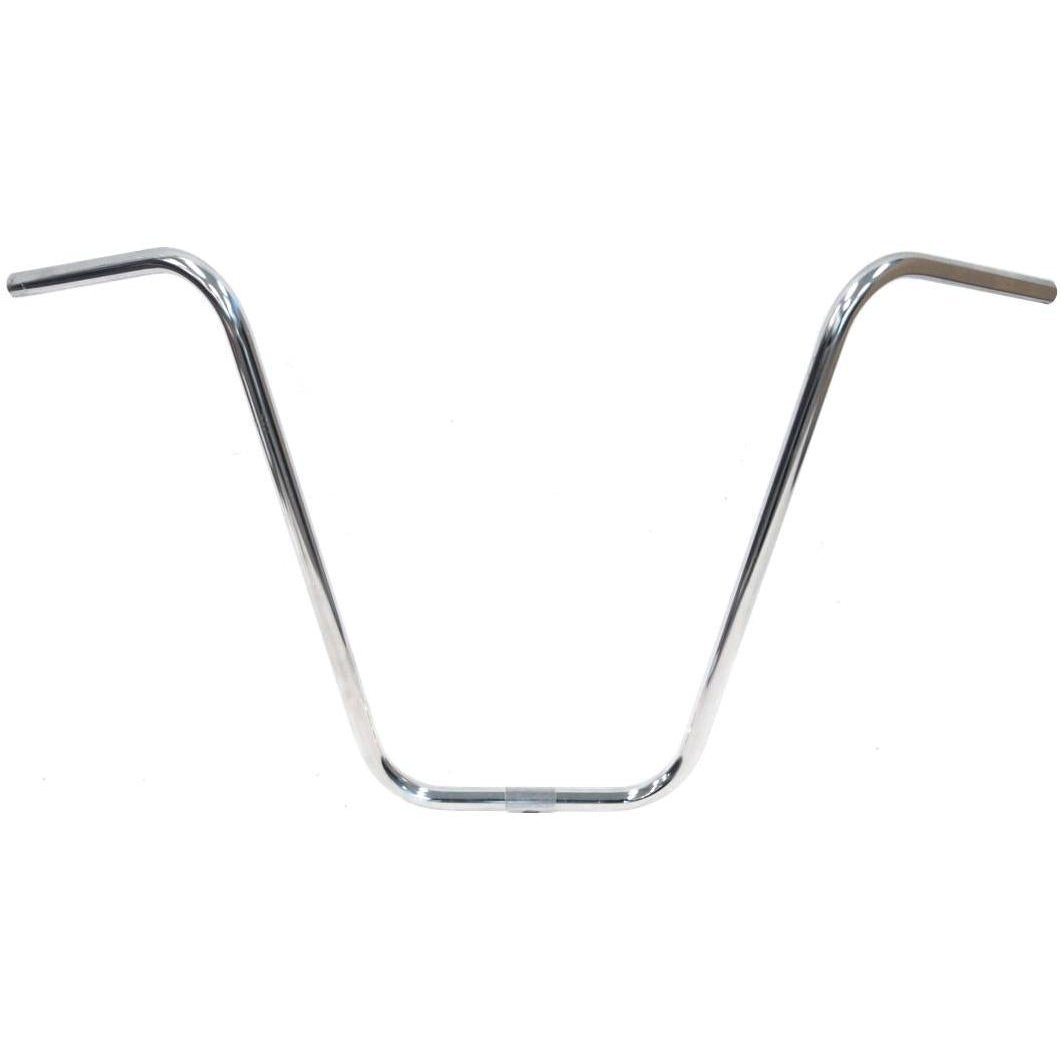 Steel Hi-Rise Handlebar - 22.2mm, 66cm Wide, 381mm Rise, Silver – Bike Blvd