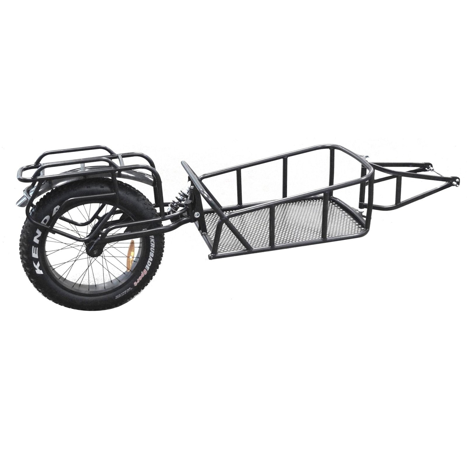 TRAILER - 20" x 4" (FAT) Single Wheel with Suspension, open cargo hold ...