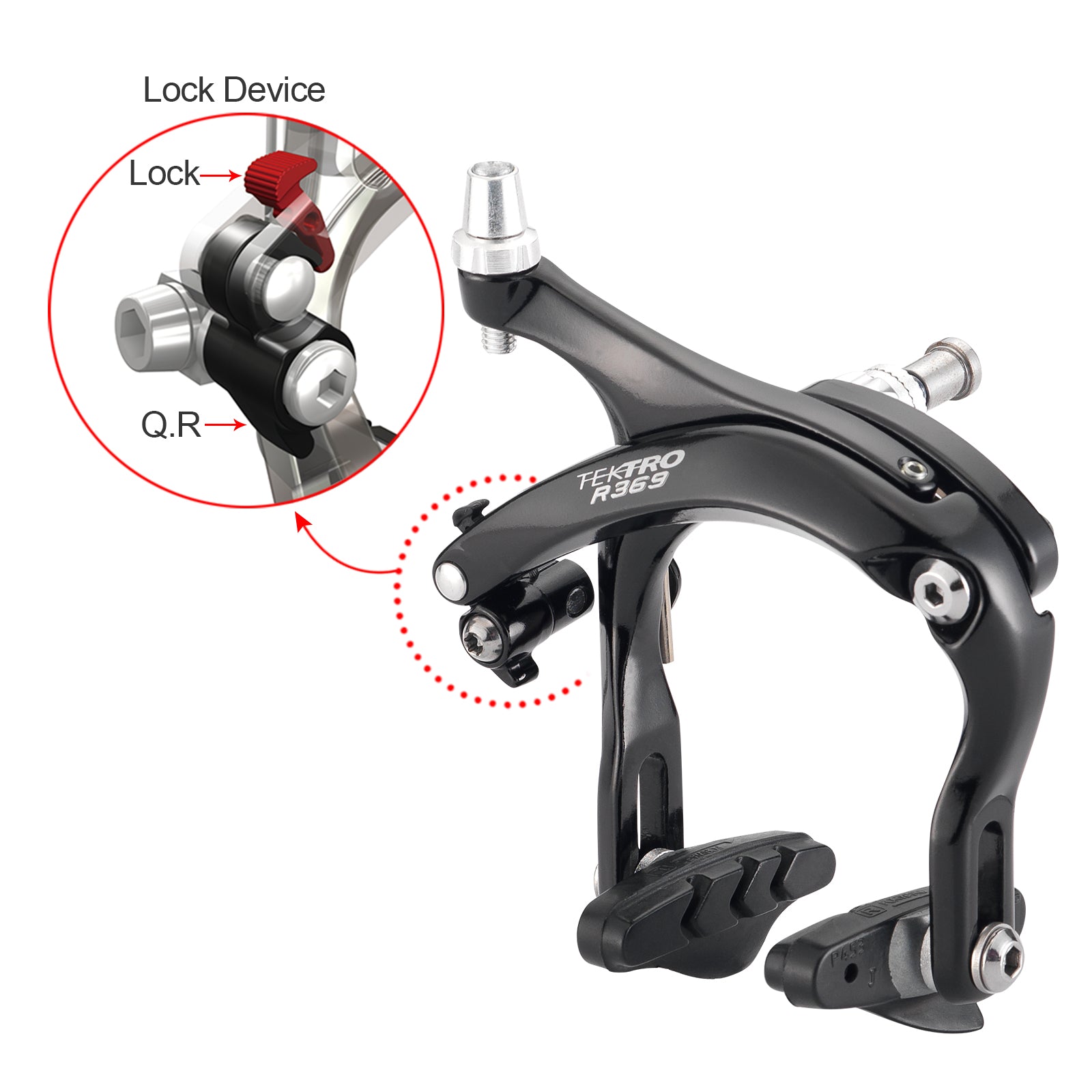 Tektro Caliper Brake Set - Dual Pivot, Forged Alloy, Q/R, BLACK – Bike Blvd
